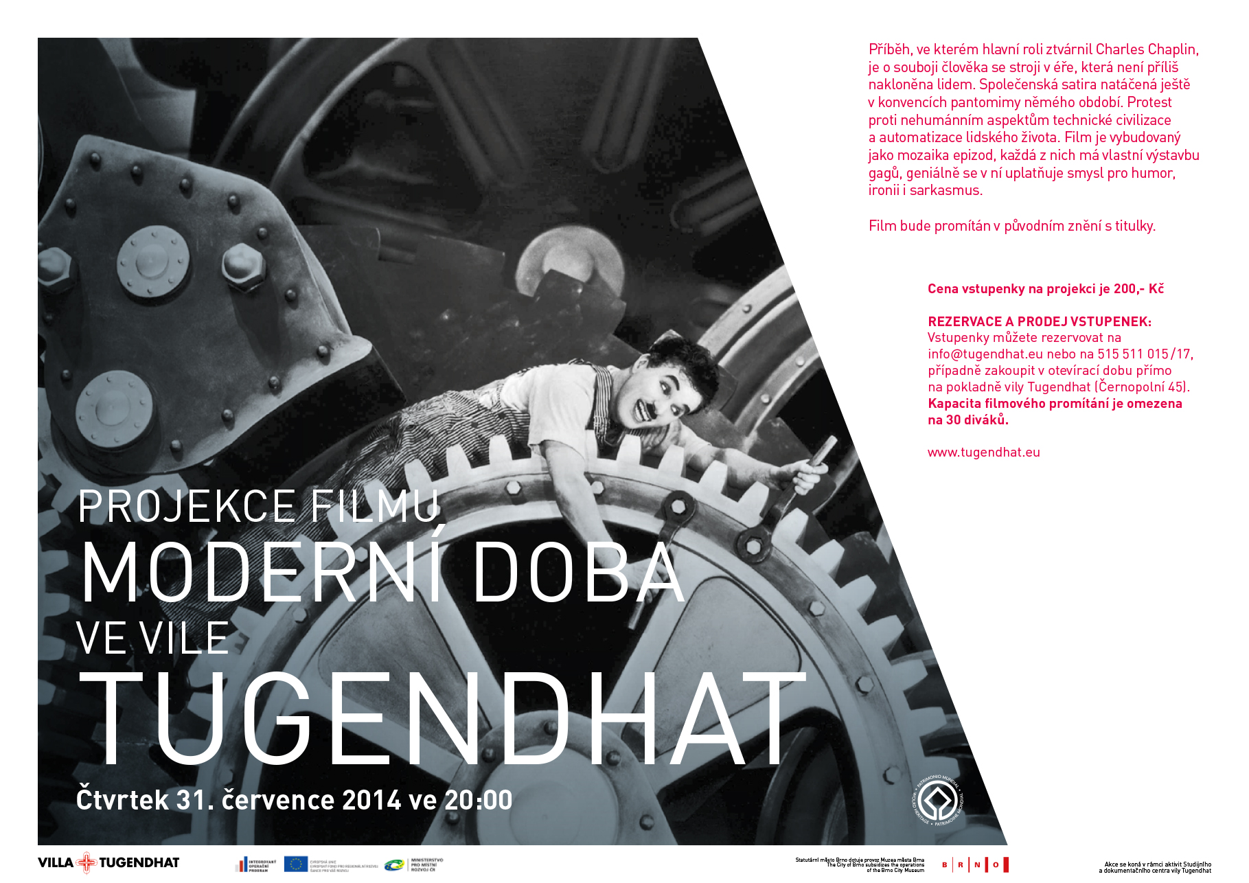 PROJEKCE FILMU MODERNÍ DOBA VE VILE TUGENDHAT - Vila Tugendhat